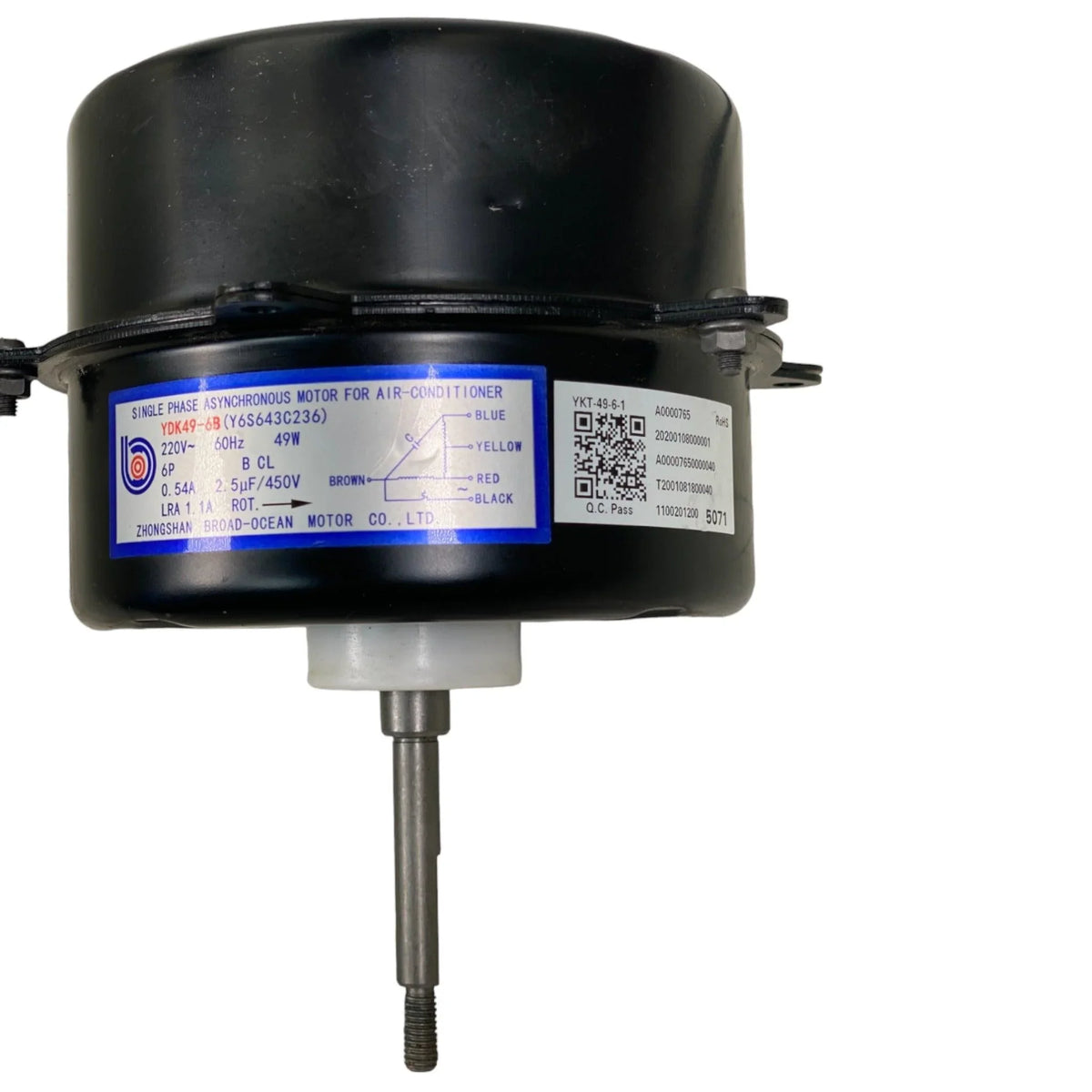 YKT-49-6-1 Zhongshan Broad-Ocean Fan Motor – Truck To Trailer