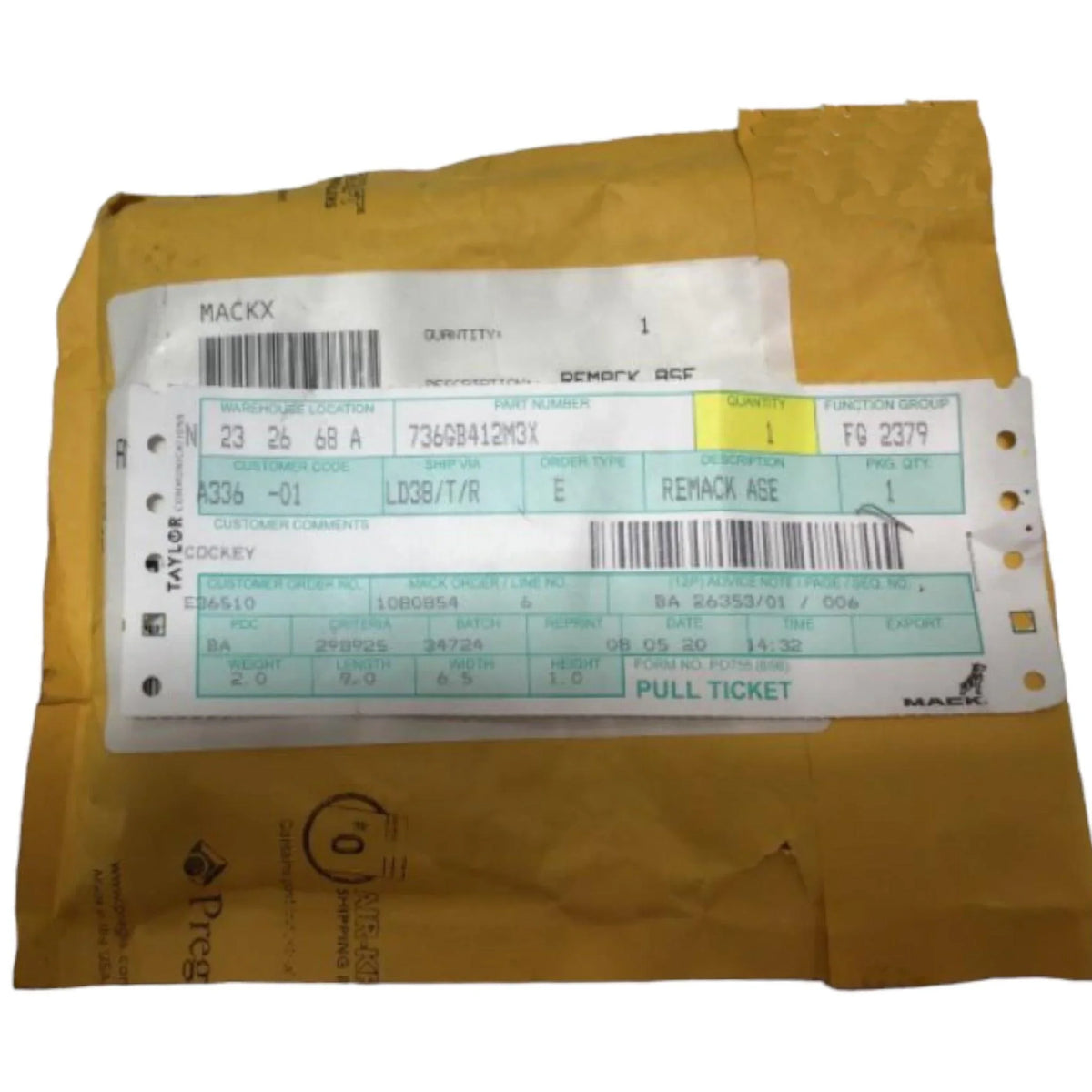 736GB412M3X Genuine Volvo Remack Aset-1egr Nozzle – Truck To Trailer