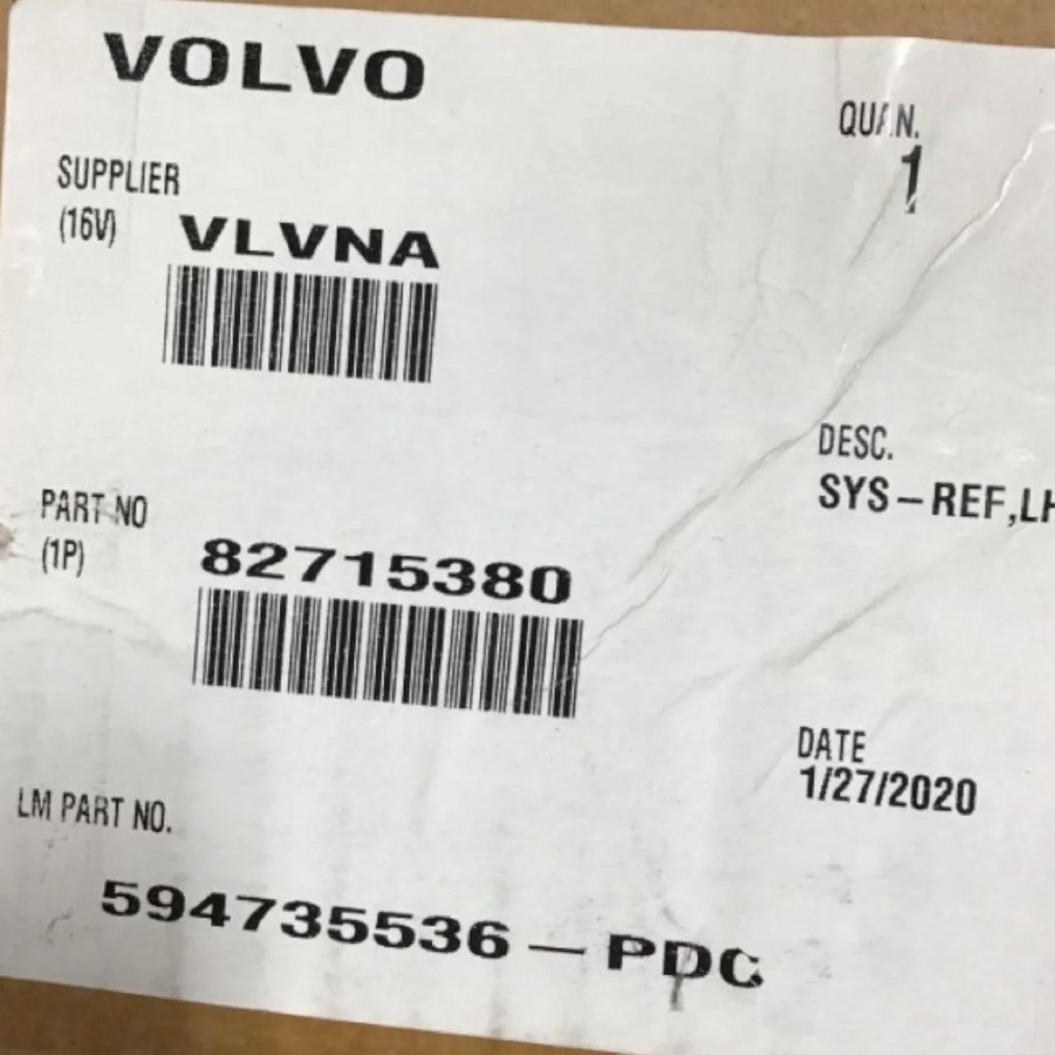 82715380 Genuine Volvo Mirror – Truck To Trailer