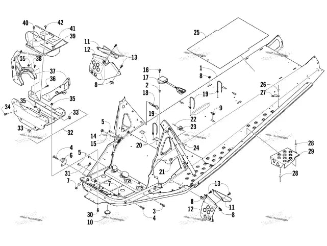 1707-412 Arctic Cat Chassis Assembly For TZ1 TURBO – Truck To Trailer