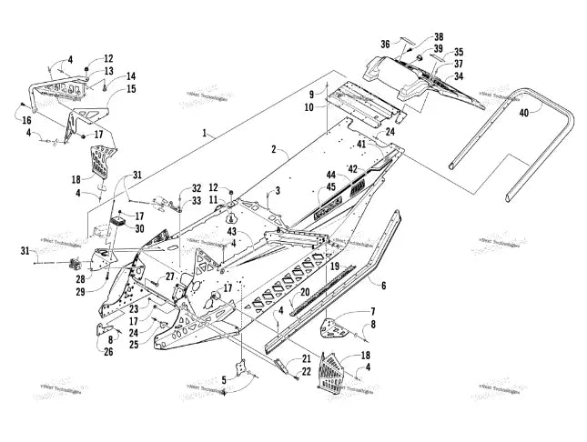 1707-462 Arctic Cat CHASSIS,ASSY-PTD BLK – Truck To Trailer