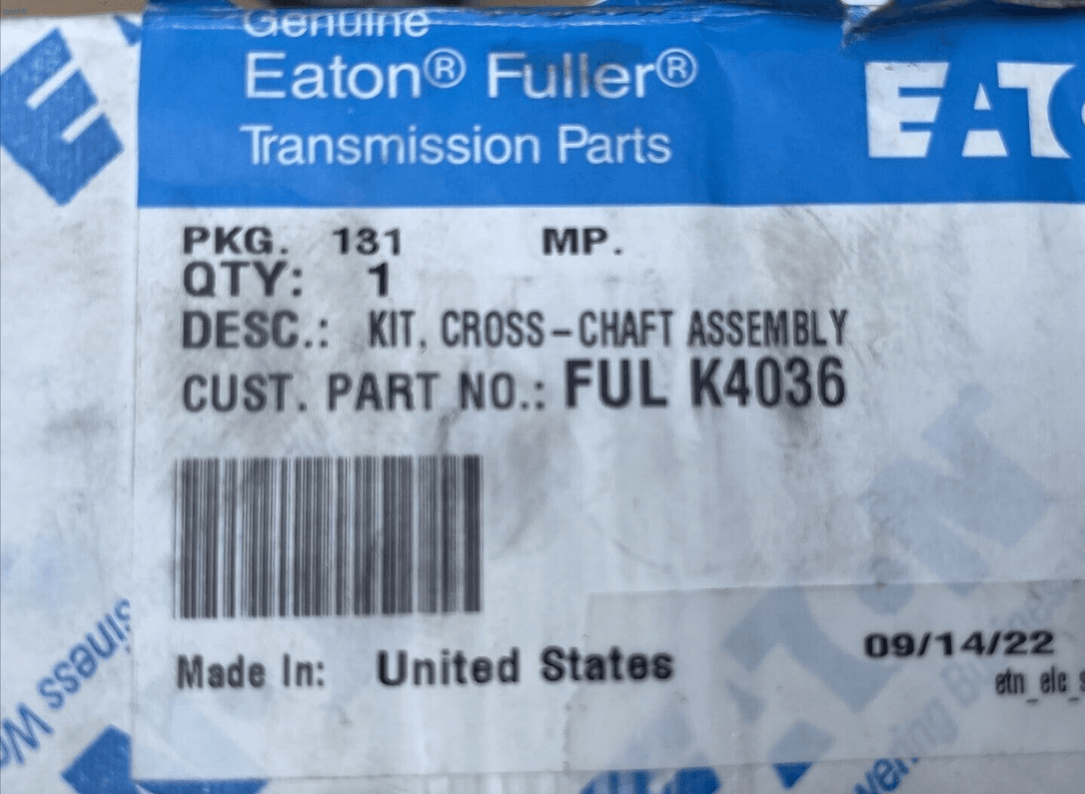 K4036 Genuine Eaton Cross Shaft Assembly Kit – Truck To Trailer K4036 Genuine Eaton Cross Shaft Assembly Kit – Truck To Trailer