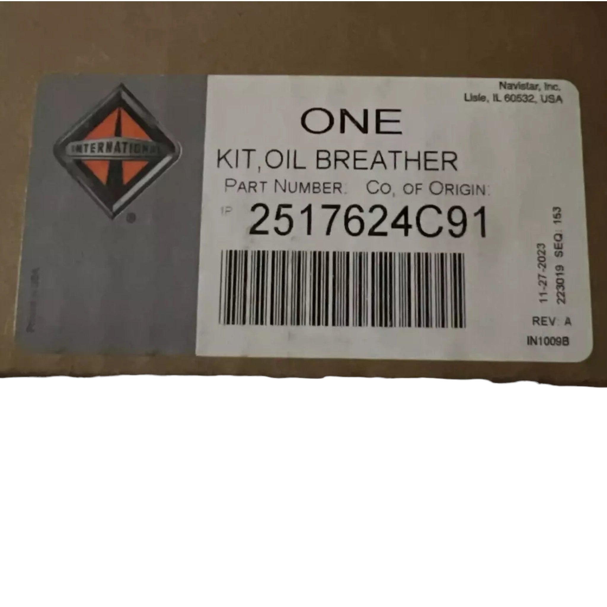 2517624C91 Genuine International Crankcase Ventilation Breather – Truck ...