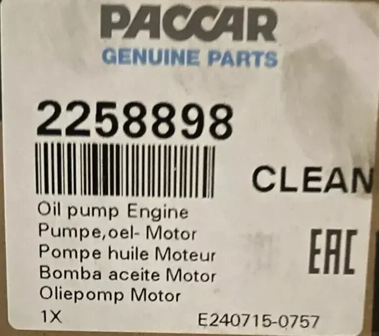 2258898 Genuine Paccar Oil Pump – Truck To Trailer