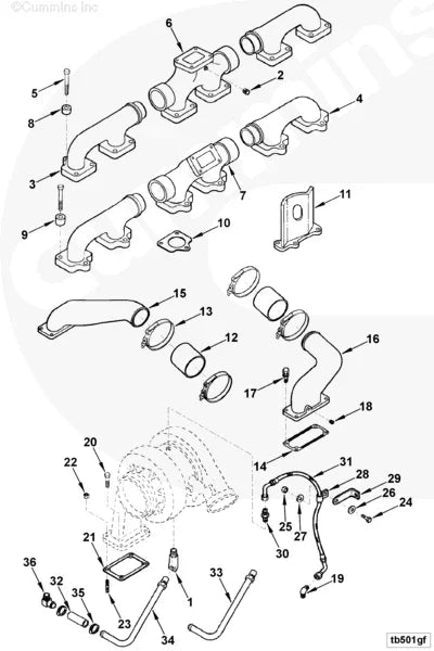 Cummins 3000550 Turbocharger Oil Drain Tube – Truck To Trailer