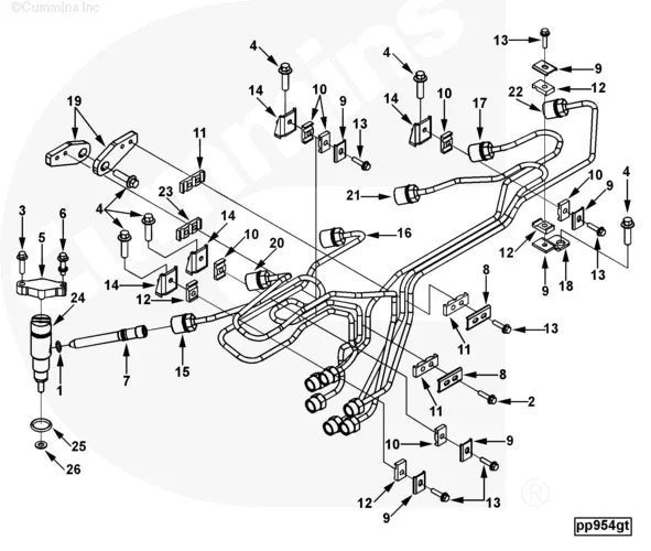Cummins 3943497 Injector Fuel Supply Tube – Truck To Trailer